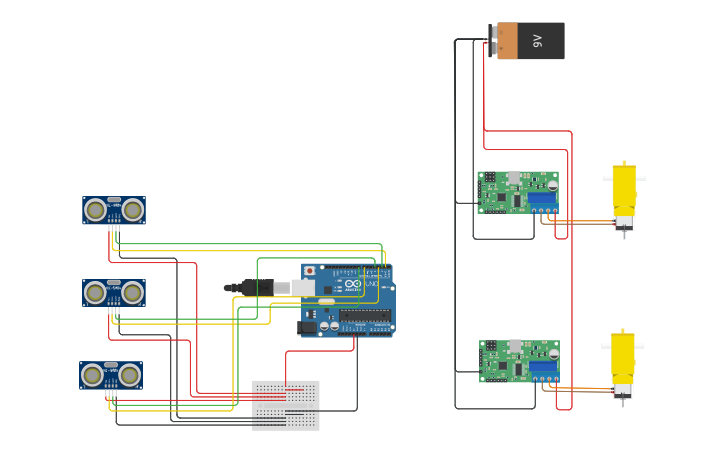 Circuit design Bot Detection Model Simulation - Tinkercad
