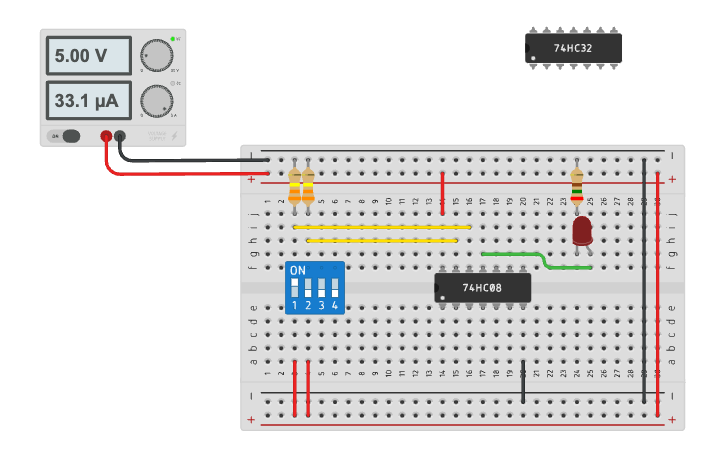 Circuit design OR & AND GATE | Tinkercad