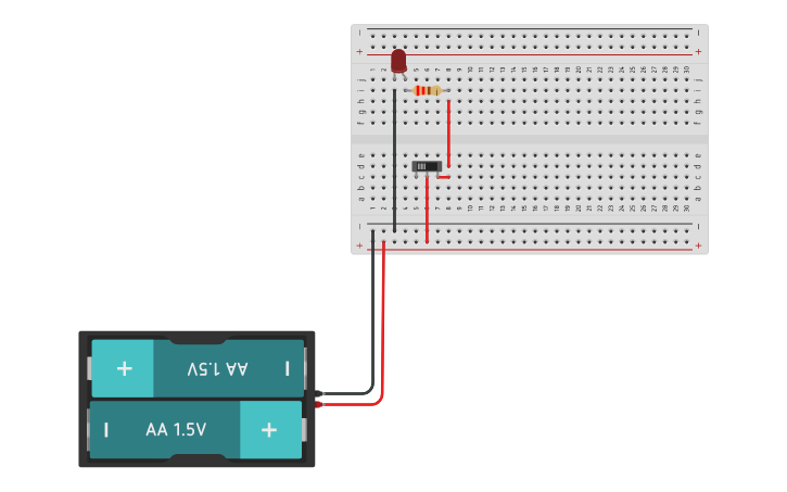 Circuit design aprendizadoanimado acender led interuptor | Tinkercad