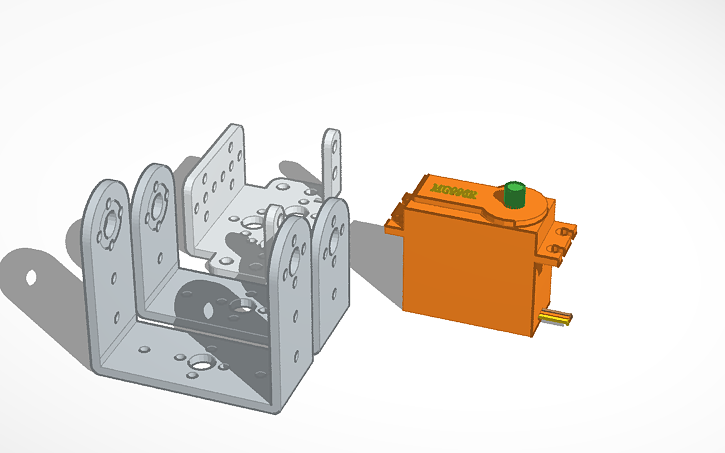 3D design MG996R - Tinkercad