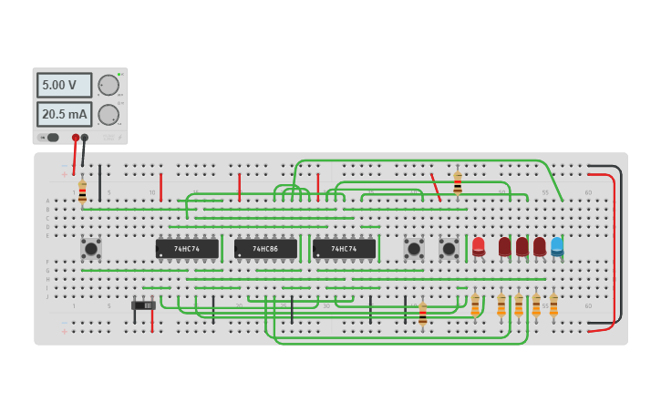 Circuit design Register - Tinkercad
