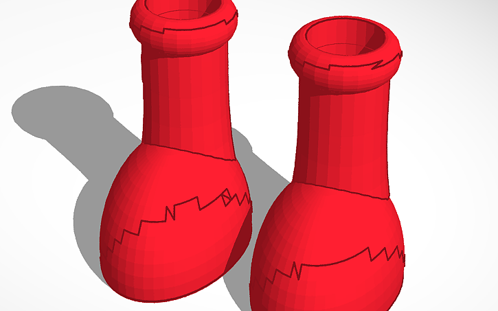 3D design MSCHF Big Red Boots - Tinkercad
