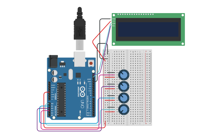Circuit design 03/06/24 lab1 hexadecimal conversion game - Tinkercad