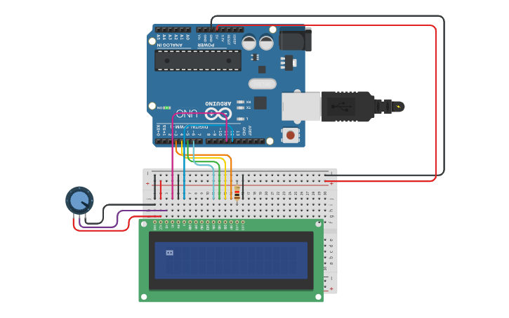 Circuit design 自訂字元符號 LCD - Tinkercad