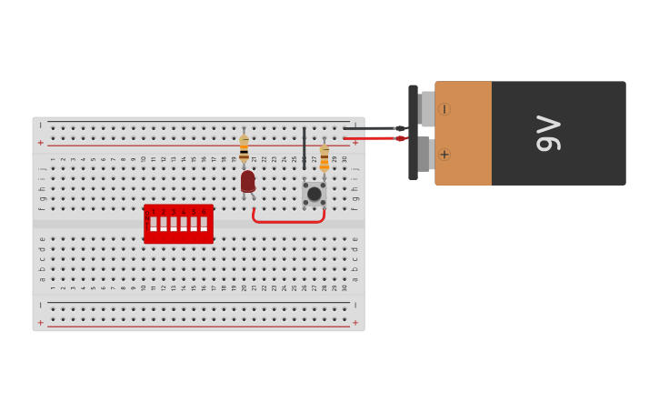 Circuit design PULL - UP | Tinkercad