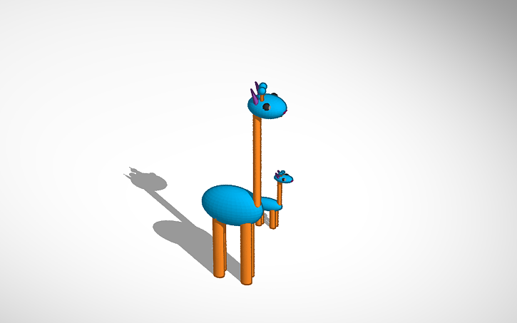 3D design giraffe - Tinkercad
