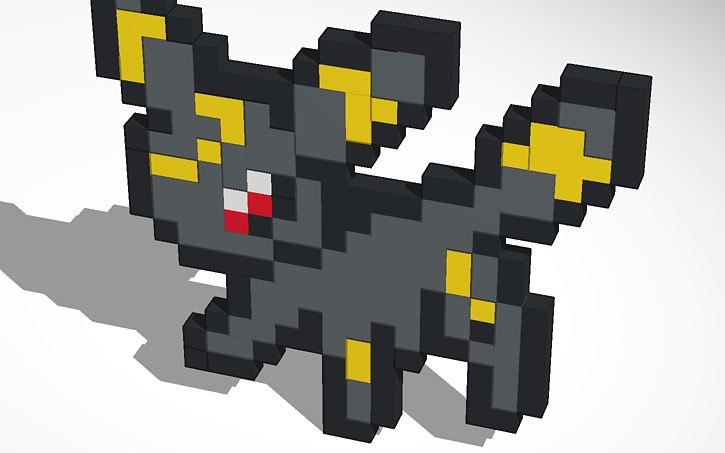3D design umbreon-pokemon_pixel_art - Tinkercad