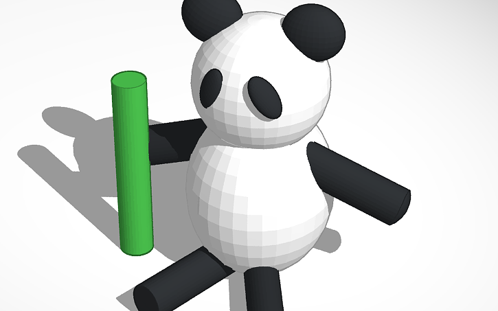 3D design panda for mom | Tinkercad