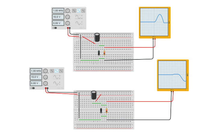 Circuit design Clamper Circuits | Tinkercad