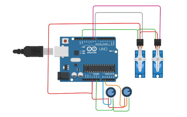 Circuit design Servo Motor (PROJECT) | Tinkercad