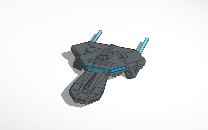 3D design spaceship - Tinkercad