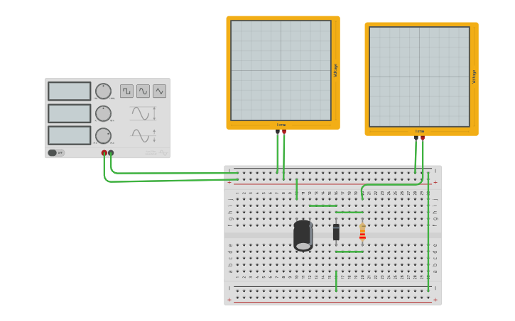 Circuit Design Clamper Circuit Tinkercad