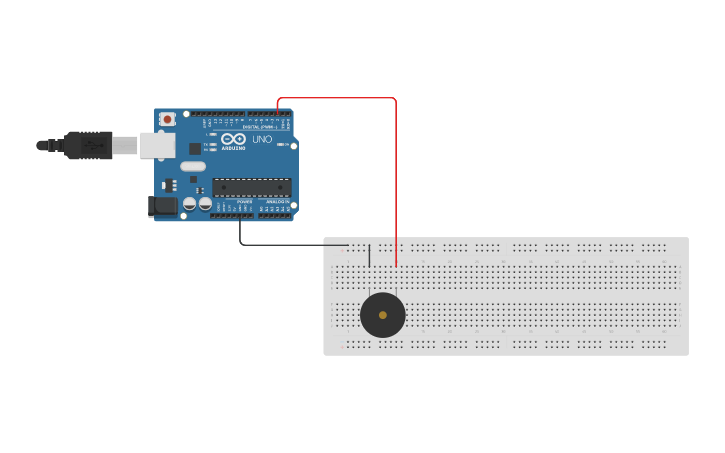 Circuit design Buzzer-DóRéMi - Tinkercad