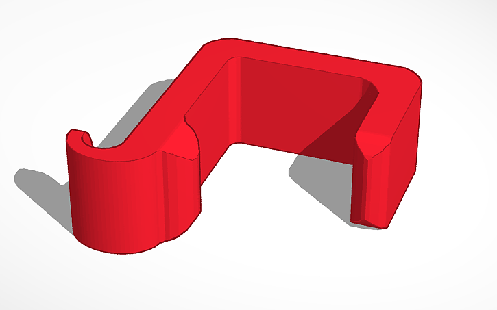 3D design bed/railing hanger - Tinkercad