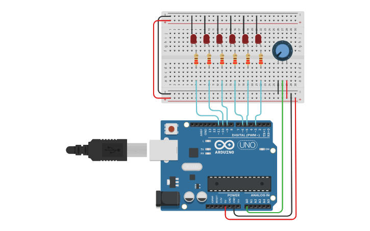 Circuit design Fade Led - Tinkercad
