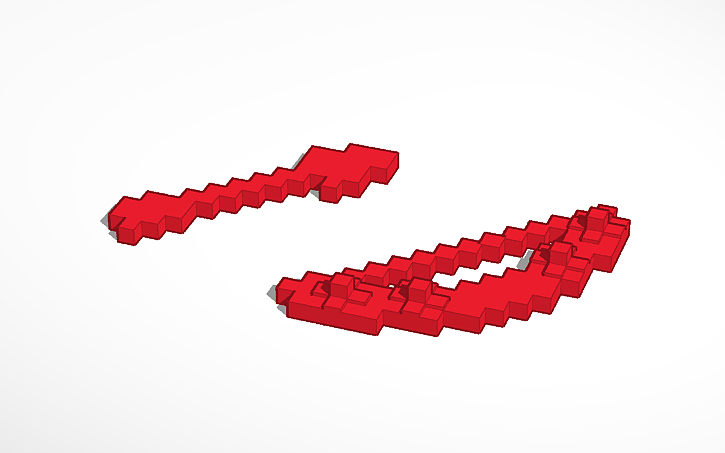 3D design ARROW_AND_BOW_MINECRAFT | Tinkercad