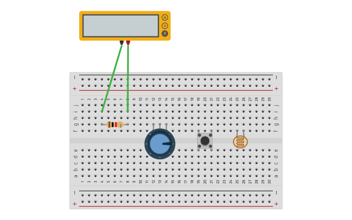 Circuit design breadboard circuit - Tinkercad