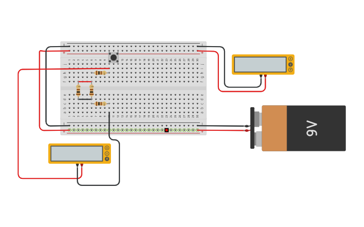 Circuit design SERIES and PARALLEL RESISTORS - Tinkercad