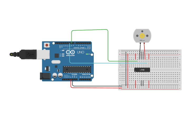 Circuit Design Dc Motor Tinkercad