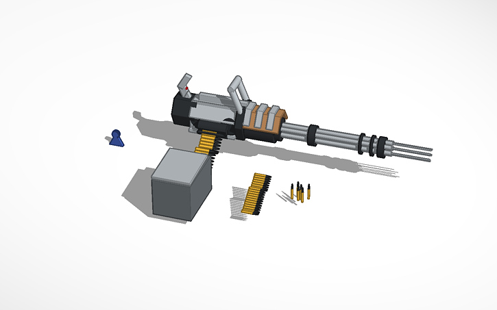 3D design machine gun | Tinkercad