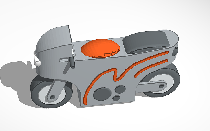 3D design MOTORCYCLE - Tinkercad