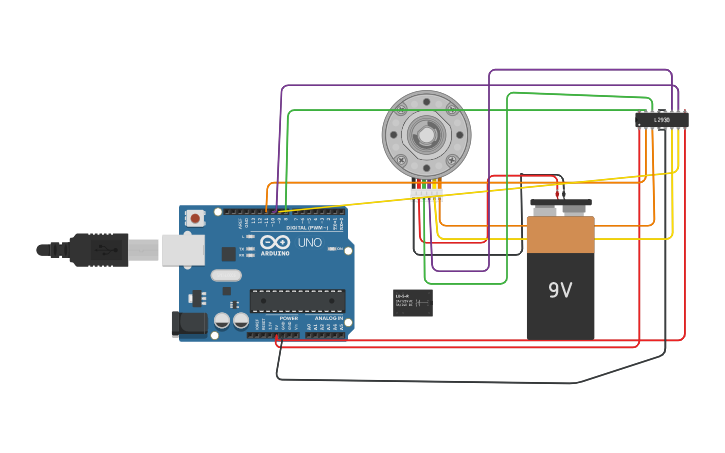 Circuit design Stepper motor with Arduino - Tinkercad