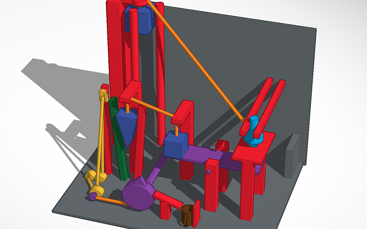 3D design Rube Goldberg - A Team - Tinkercad