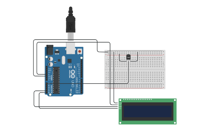 Circuit Design Temperature Lcd Tinkercad