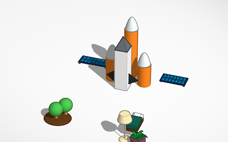 3D design base lunair - Tinkercad