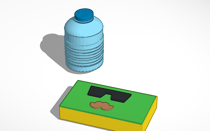 3D design Bottle and box | Tinkercad