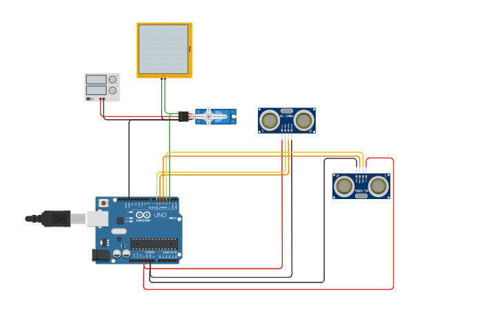 Circuit Design Copy Of Smart Dustbin Tinkercad