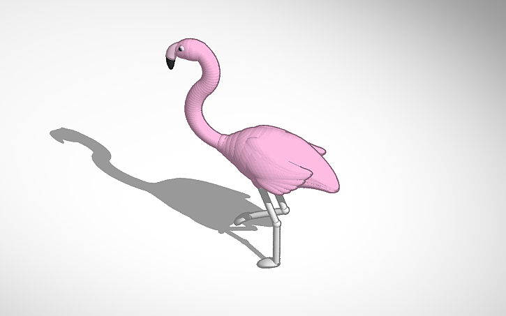 3D design Flamingo - Tinkercad