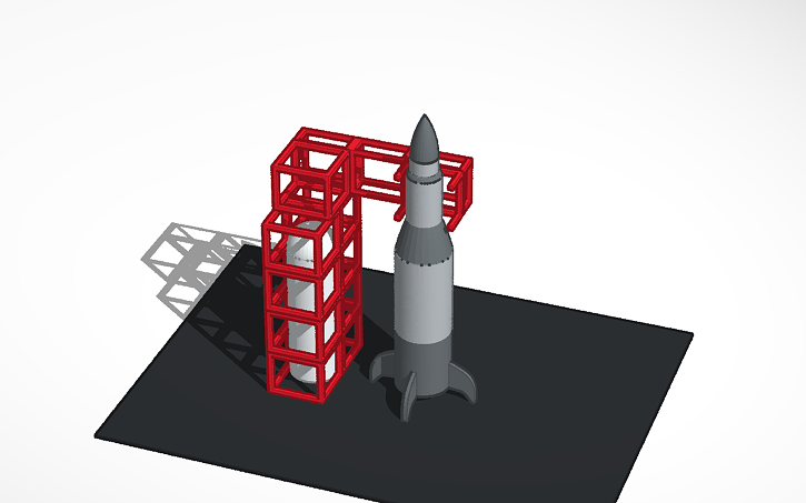 3D design Hawk 1 Heavy Rocket | Tinkercad