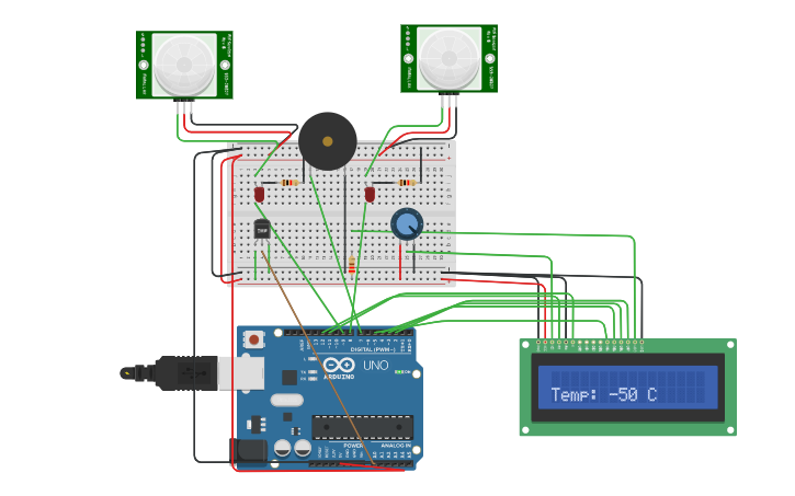 Circuit Design Copy Of Bidirectional Visitor Counter Tinkercad