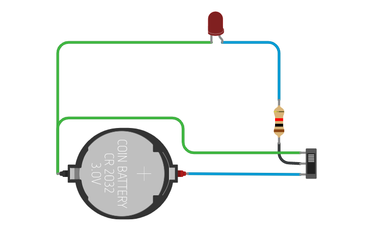 Circuit design Basic LED. | Tinkercad
