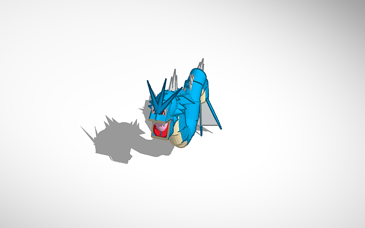 3D design Gyarados model - Tinkercad