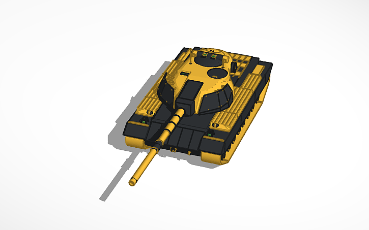 3D design Golden Armoured Heavy Attack Tank - Tinkercad