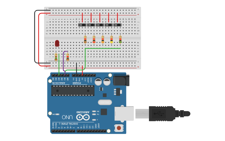 Circuit design Kodlås 2 analogRead | Tinkercad