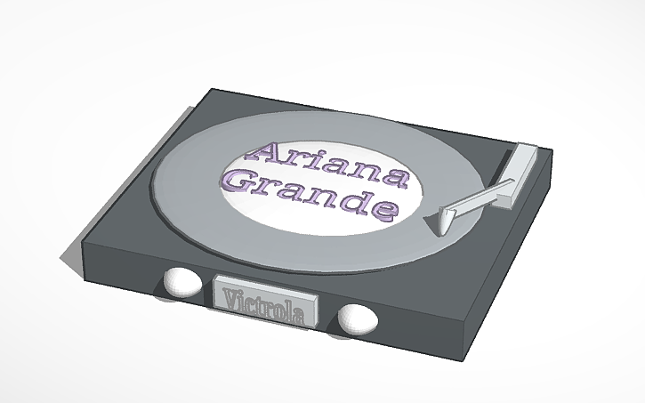 3D design Victrola Record player - Tinkercad