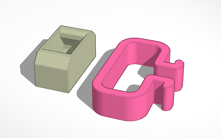 3D design Cable+clip - Tinkercad