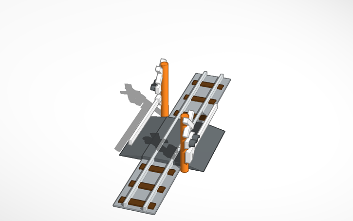 3D design rail road crossings - Tinkercad