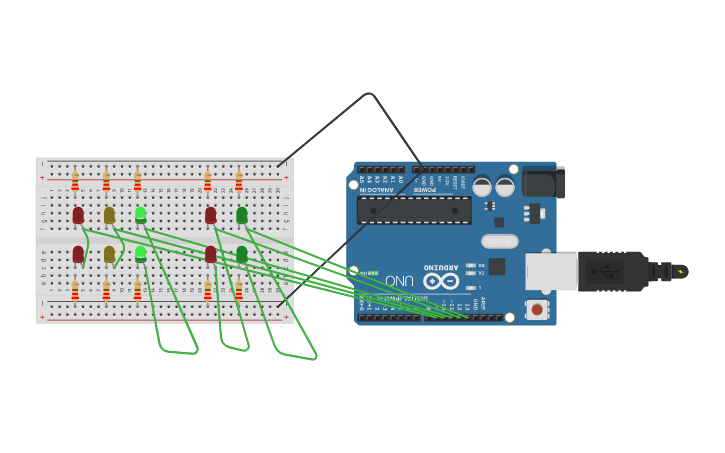 Circuit design Projeto Arduino semaforo mais pedestre Joao Paulo ...