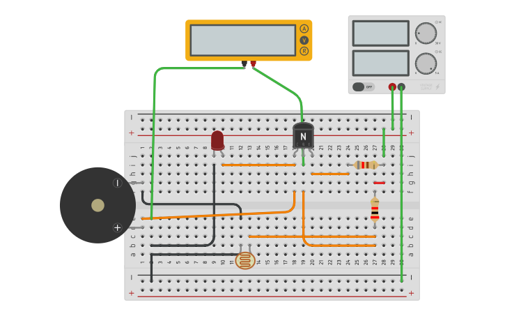 Circuit Design Fotoresistencia Tinkercad