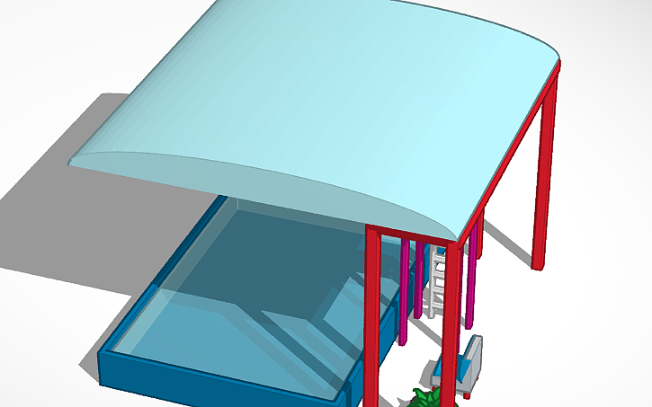 3D design swimming pool - Tinkercad
