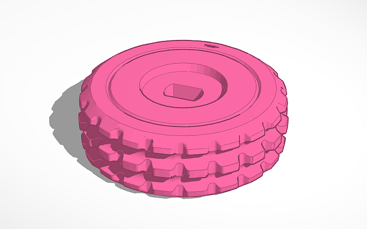 3D design STEMFIE fixed Wheel with deeper Groves - Tinkercad
