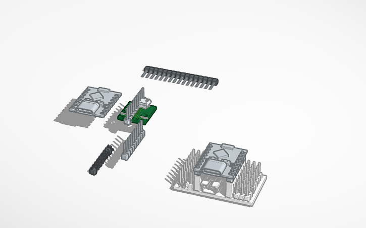 3D design ESP32 C3 Super Mini - Tinkercad
