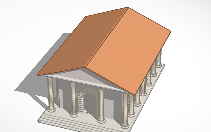 3D design Temple of Minerva - Tinkercad