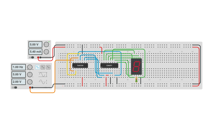 Circuit design counter - Tinkercad