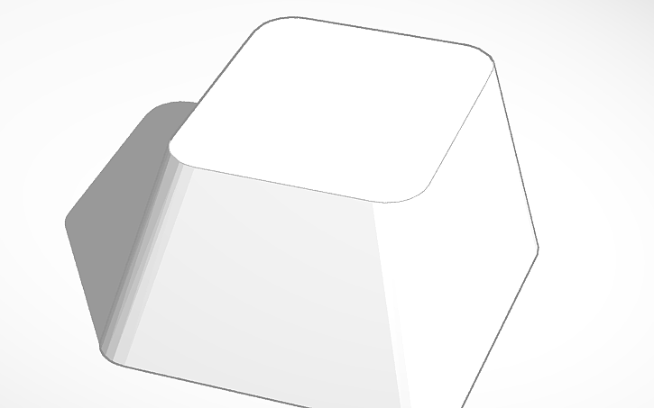 3D design Cherry MX Keycap (Flat Face / Round Stem) - Tinkercad