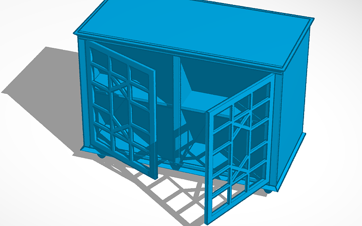 3D design TV Cabinet Stand | Tinkercad